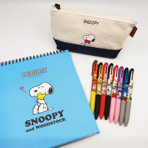 PEANUTS 0.5mm 3colors Ballpoint Pen 8types / Woodstock, Snoopy, Charlie ...