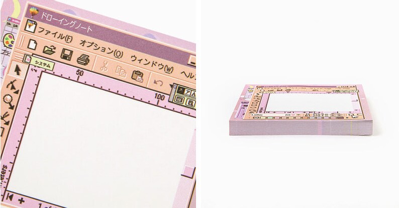 Let's Draw Notepad M / Pink Notepads / Memo Pad / - Etsy
