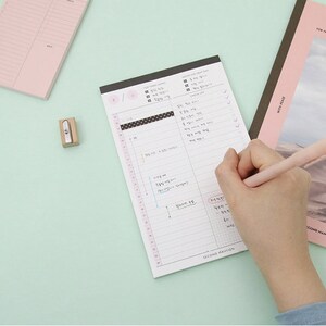 A5 Time Table Notepad / Daily Memo Pad / Notepads / Personalized ...