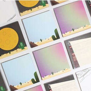 Night Desert Moon Notepads / Cactus Notepad / Writing Paper - Etsy