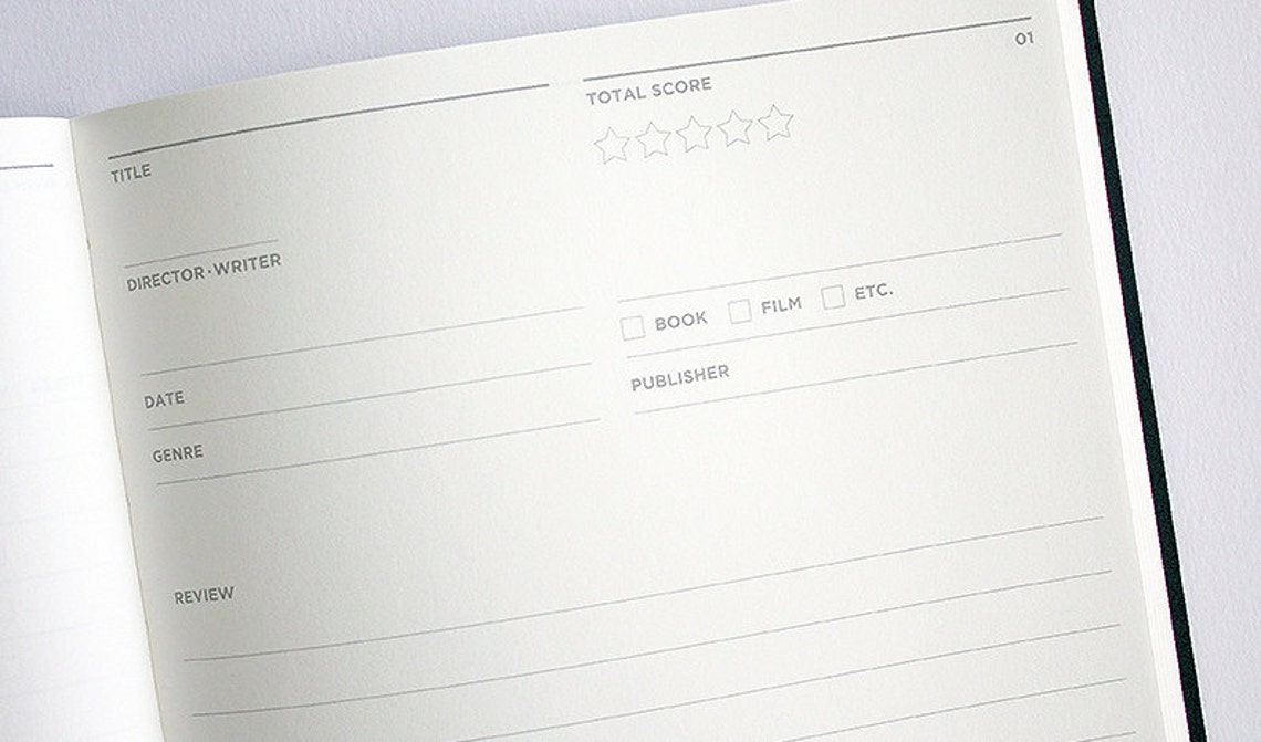 Review Book Pink / Film & Book Review Notebook / Movie / - Etsy