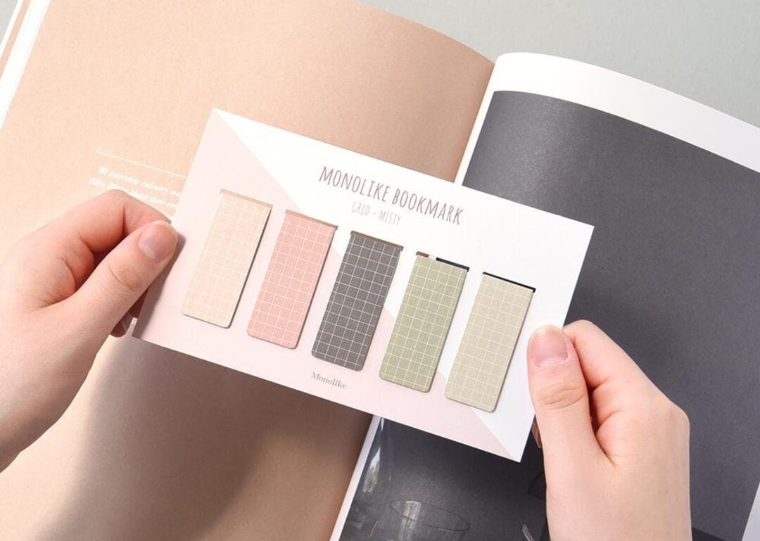 Magnetic Bookmarks grid Misty / Grid Planner Bookmark / Journal ...