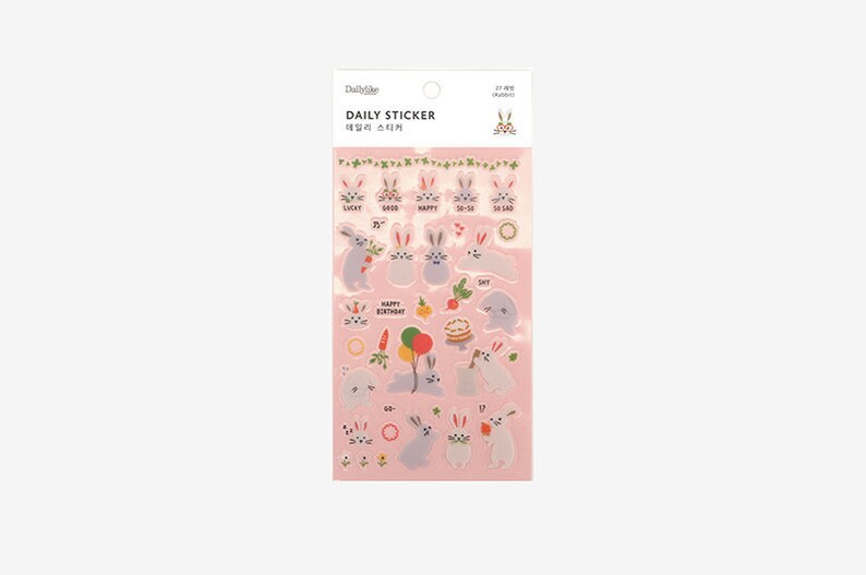 Planner Stickers rabbit / Cute Journal Stickers / - Etsy