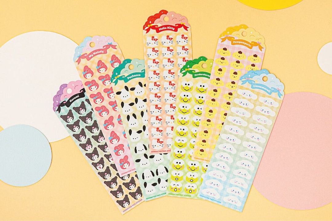 Sanrio Face Sticker 7types / Scrapbooking / Decoration / - Etsy