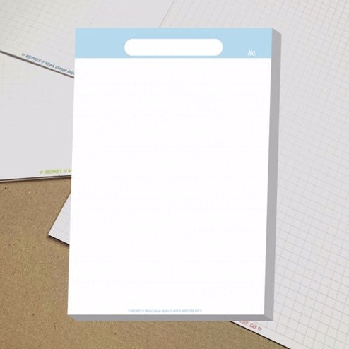 B5 Grid Notepads Aqua Coral-red Lime / Simple Notepad / | Etsy
