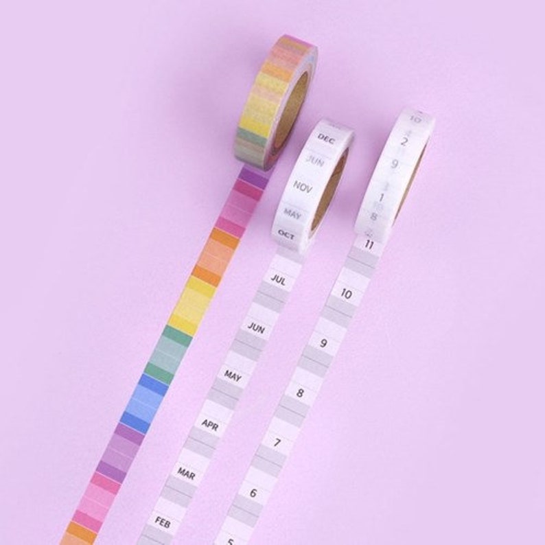 Monthly Index Washi Tape / Masking Tape / Index Sticker / | Etsy