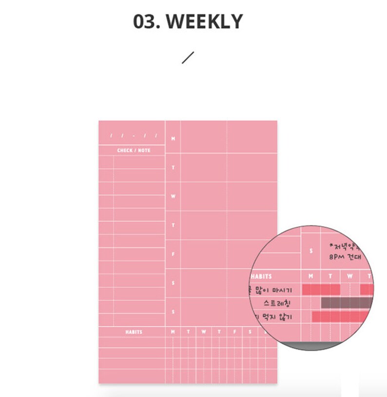 Weekly Plan Notepads / Colorful Notepad / Personalized Notepad - Etsy