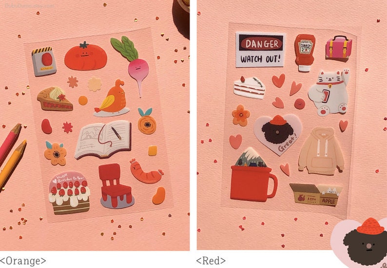 Deco Stickers 8types / Cute Stickers / Decal Stickers / - Etsy