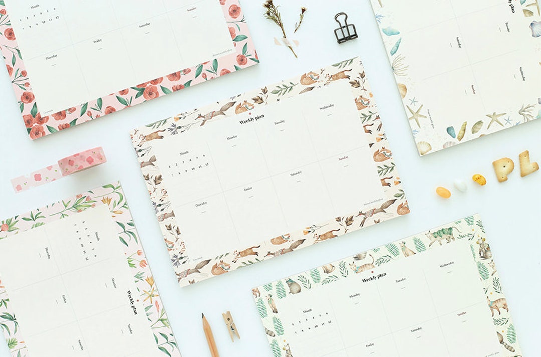 Weekly Notepad / Weekly Planner Memo Pad / Diary / Journal / - Etsy