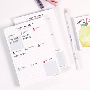 Weekly Planner Notepad / Weekly Plan Memo Pad / Notepads / Memo Pads ...