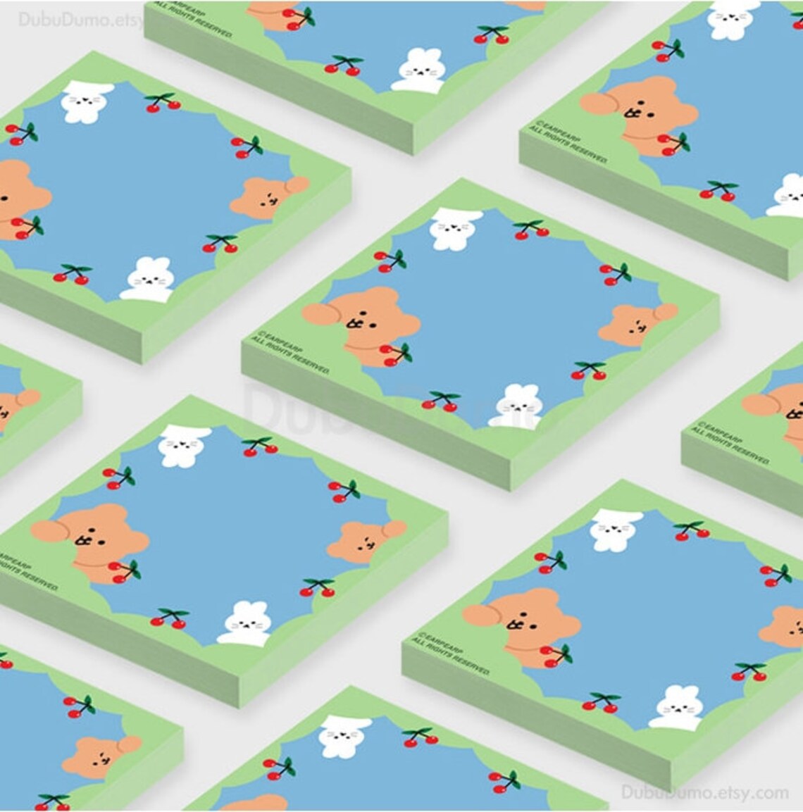 Memo Pad cherry Forest / Colorful Notepads / Scrapbooking / - Etsy