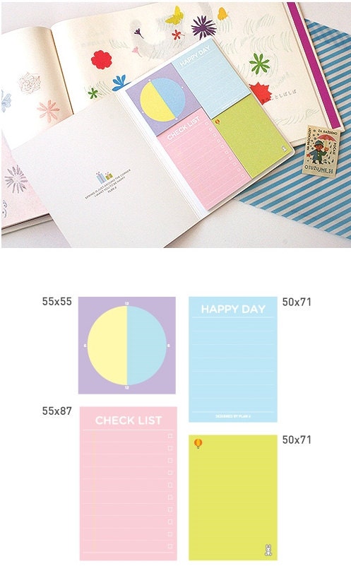 Sticky Notes checklist/timetable/weekly Plan / Notepads / - Etsy