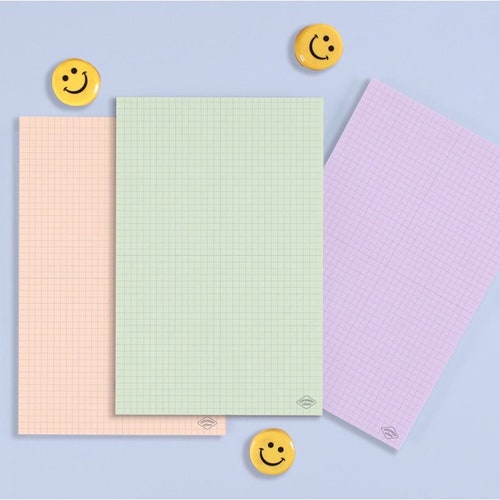 B5 Grid Notepads 6types / Simple Notepad / Big Memo Pad / - Etsy