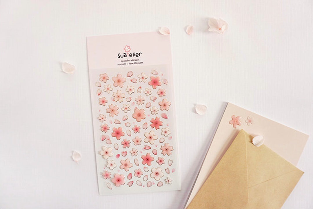 Flower Stickers love Blossom / Floral Stickers / Floral - Etsy