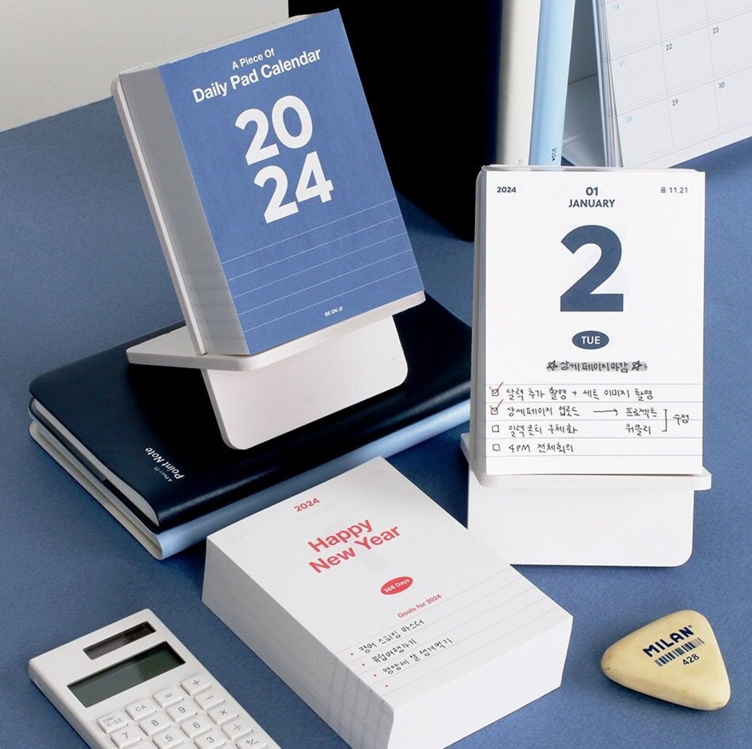 Daily Notepad Calendar / Daily Memo Pad / Notepads / Memo Pad ...