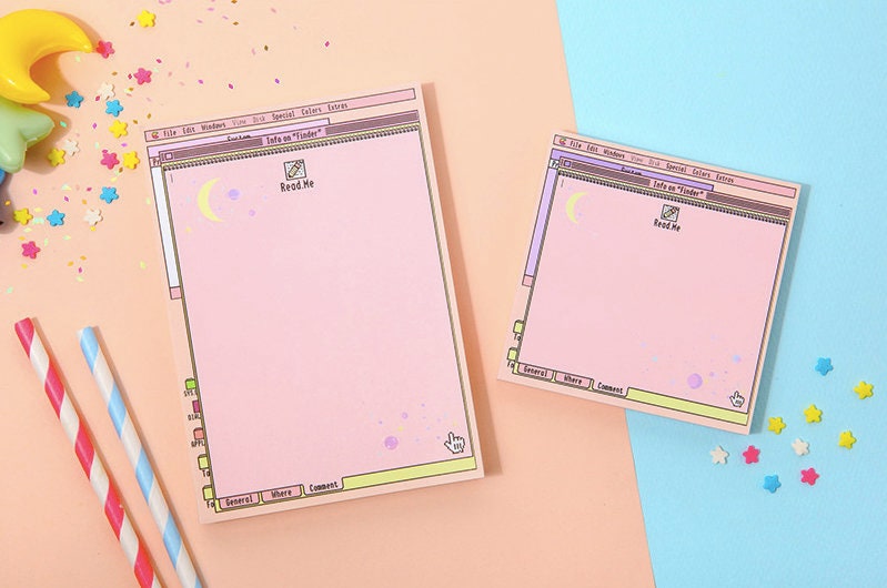 Read Me Pink Notepad L / Pink Notepads / Memo Pad / | Etsy
