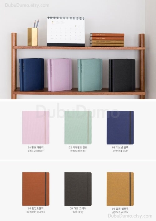 Grid Notebook Wide S 6colors / Square Journal Notebook / | Etsy