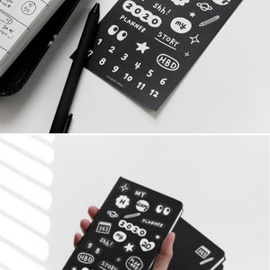 Black Weekly Planner / Undated Planner / Monthly Planner / Weekly Diary ...