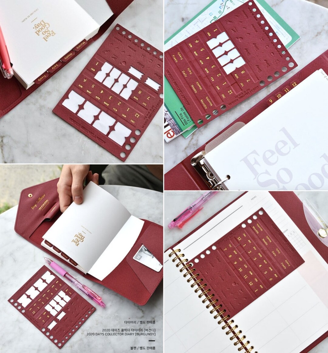 Leather Index Stickers V.6 8colors / Tabs Stickers / Planner Stickers ...