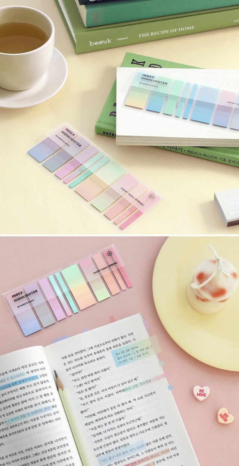 Index Sticky Highlighter 2P Set 2types / Bookmark / Point - Etsy