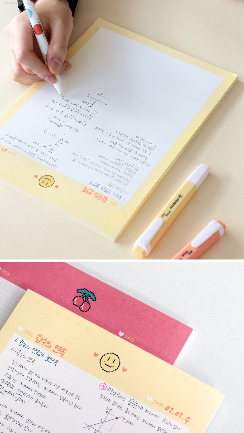 B5 Grid Notepads 6types / Simple Notepad / Big Memo Pad / - Etsy