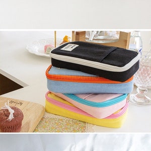 Cotton Pencil Case 4colors/ Pen Case / Pencil Pouch / Pen - Etsy