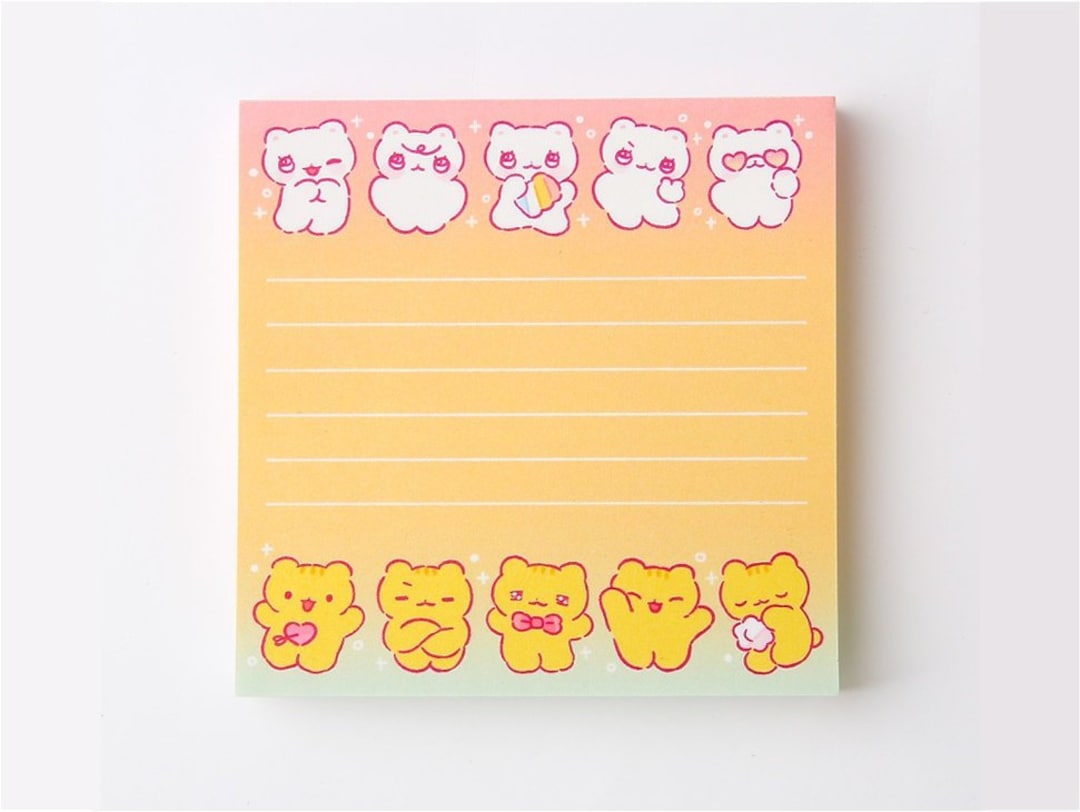 Memo Pad motion / Colorful Notepads / Scrapbooking / - Etsy