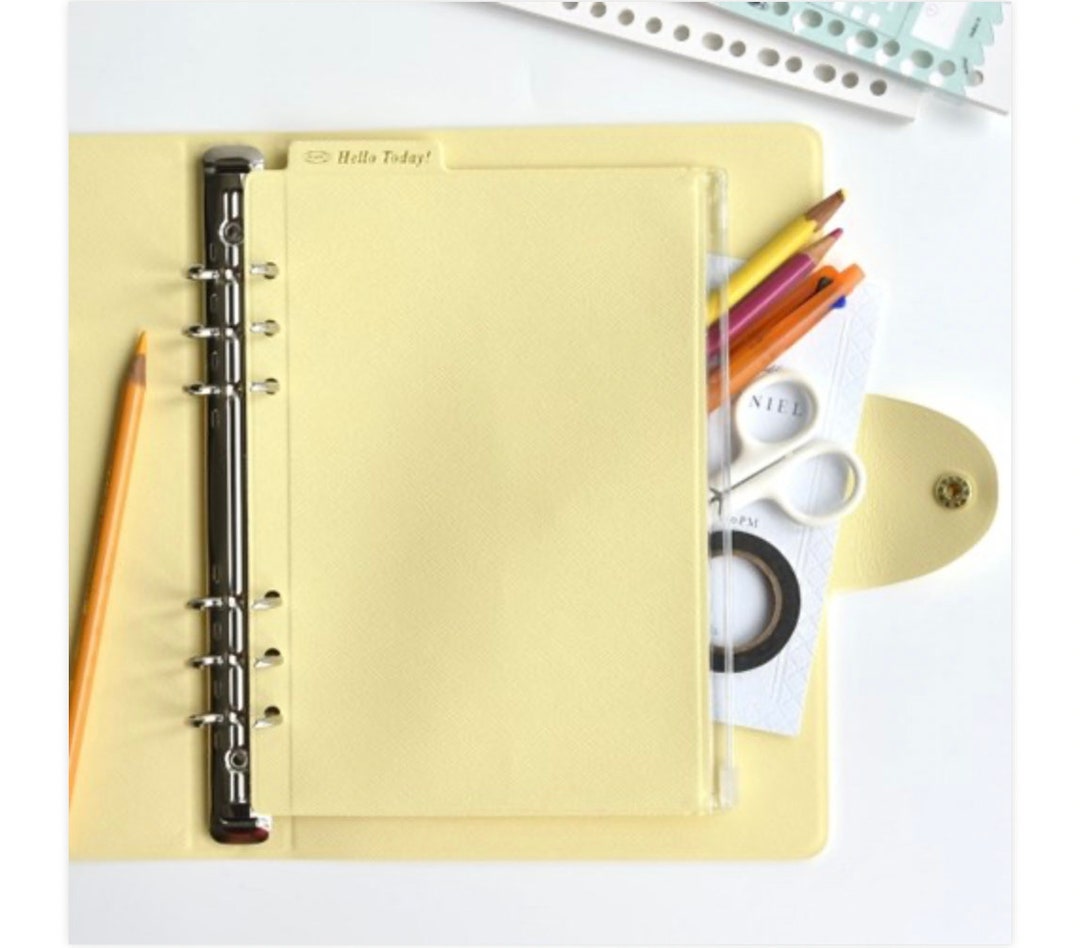 A5 6ring Zipper Pocket / 6 Ring Binder / A6 Planner Binder / Planner ...