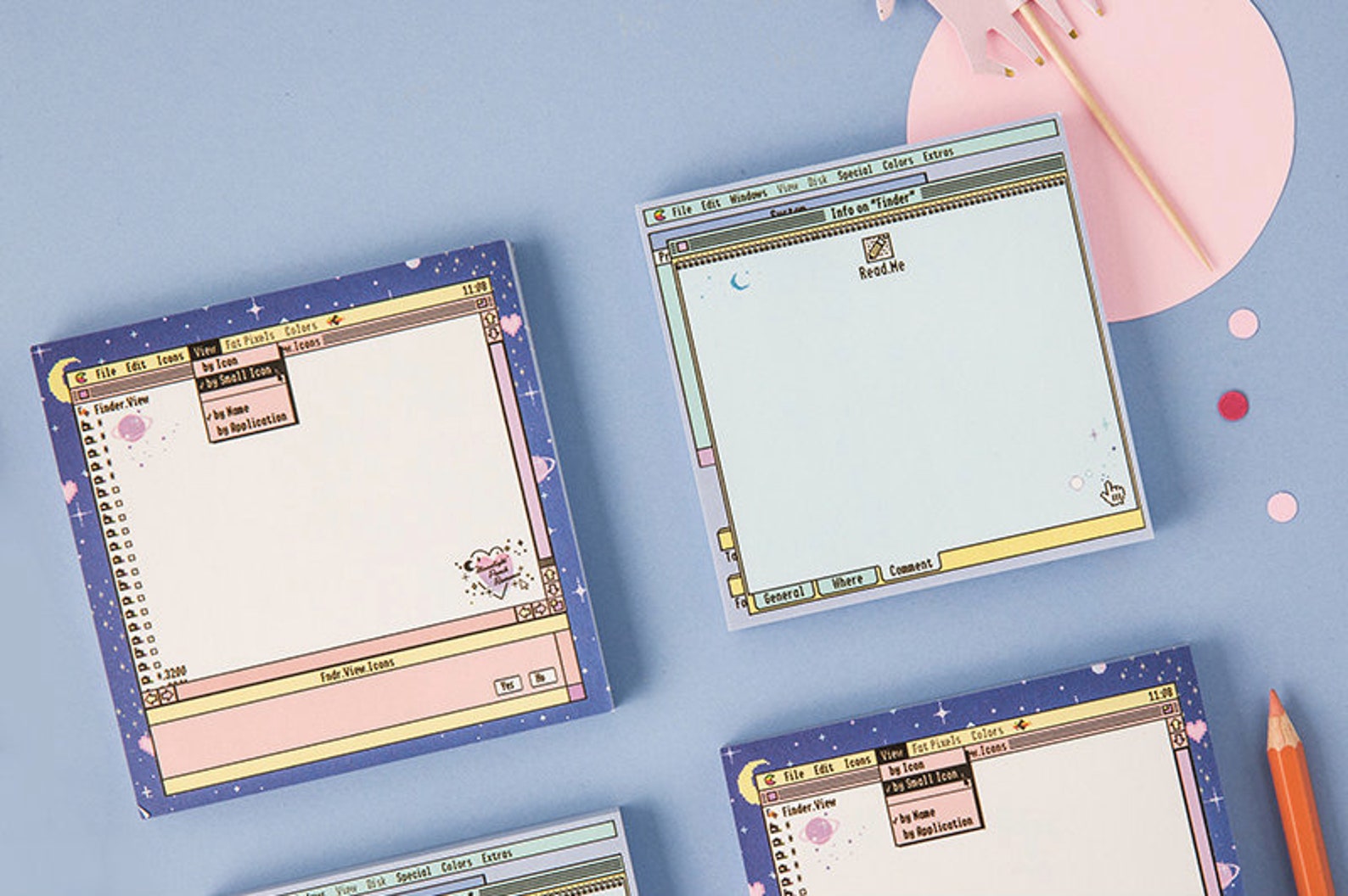 Starry Night Notepad / Blue Notepads / Memo Pad / Stationery / | Etsy