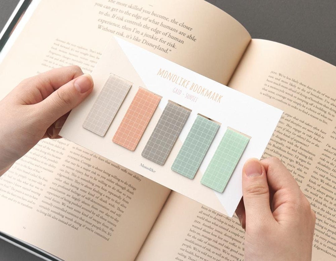 Magnetic Bookmarks grid Sunset / Grid Planner Bookmark / Journal ...