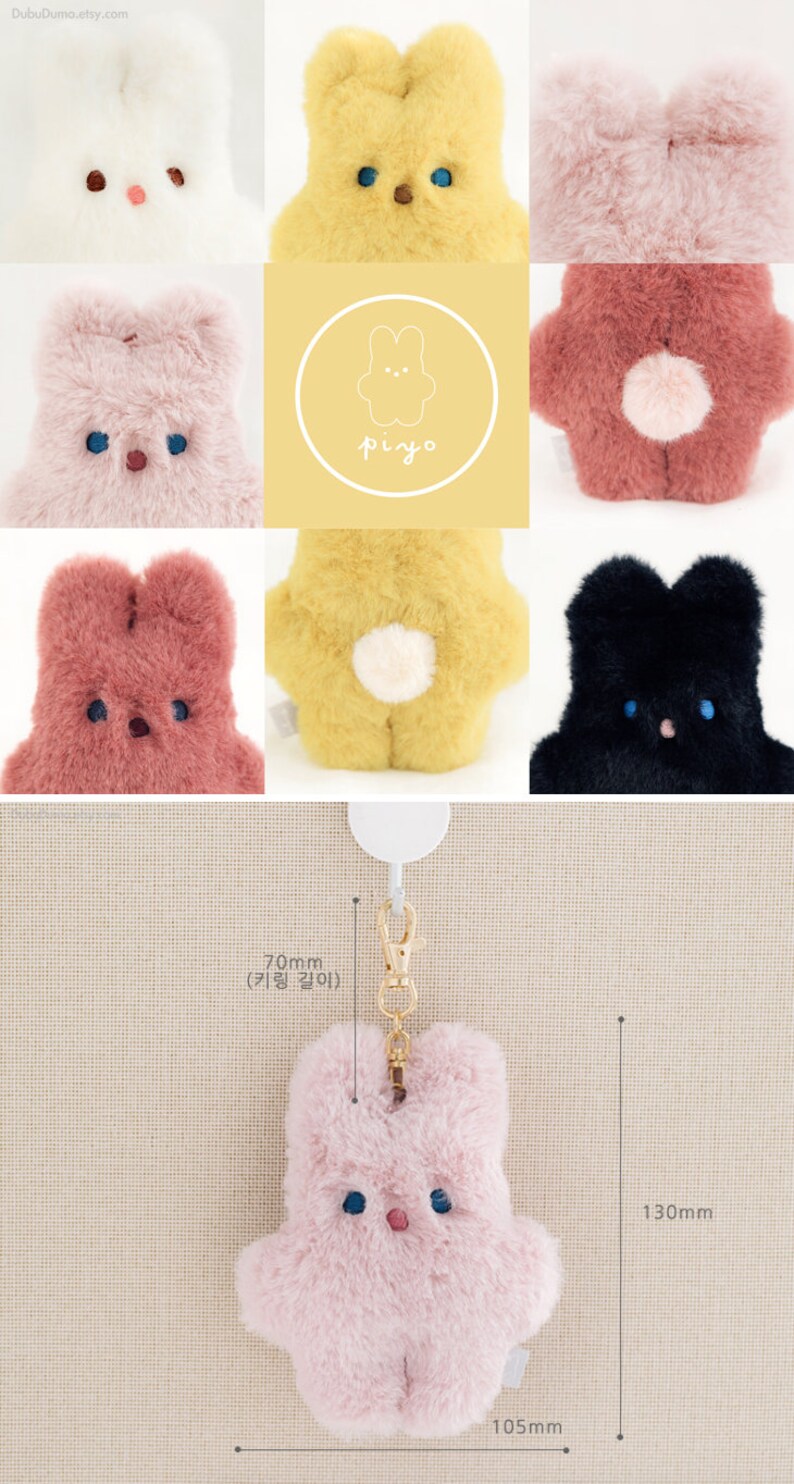 Rabbit Keychain 5Colors : Key Ring AirPods Key Ring Key | Etsy