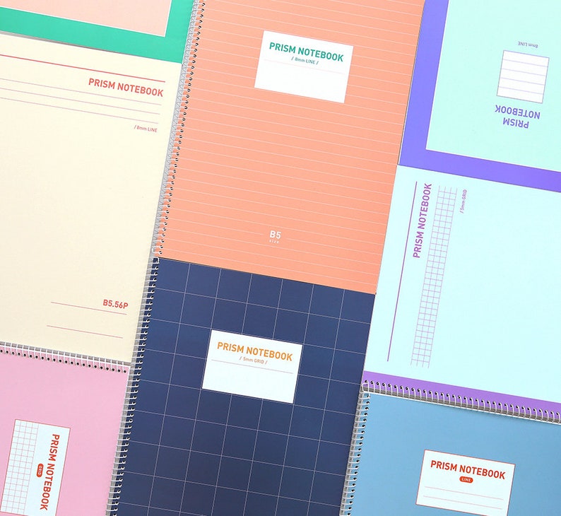 B5 Notebook 8types / Lined Notebook Grid Notebook Cornell - Etsy