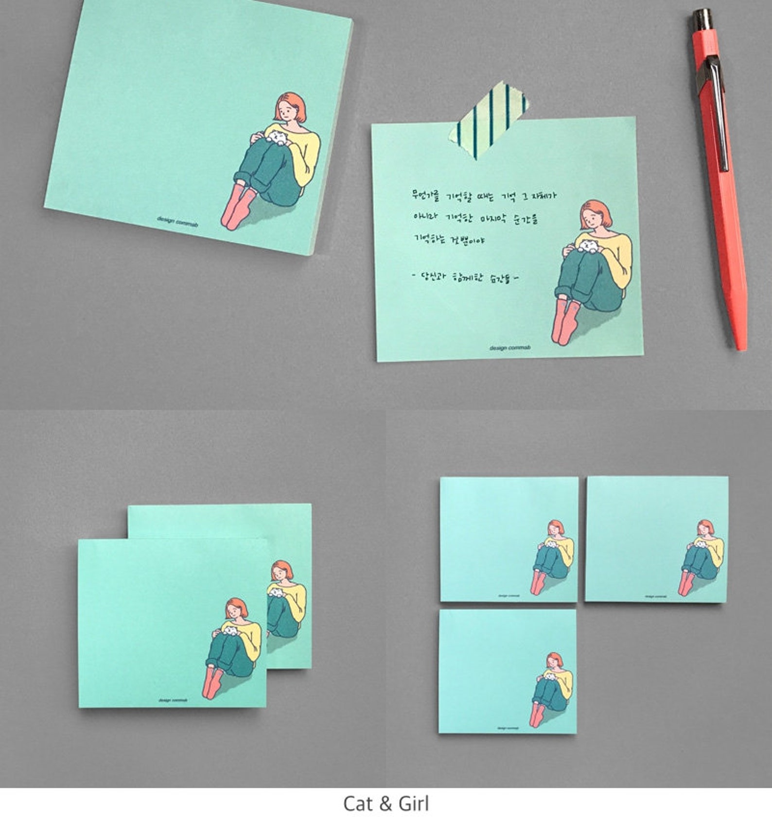 Colorful Notepad / Girls Notepads / Finger Heart / Memo Pad / - Etsy