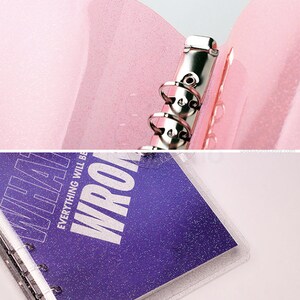 A5 Glitter Binder 2colors / Rose Gold 6 Ring Binder / Pink Binder / A5 ...