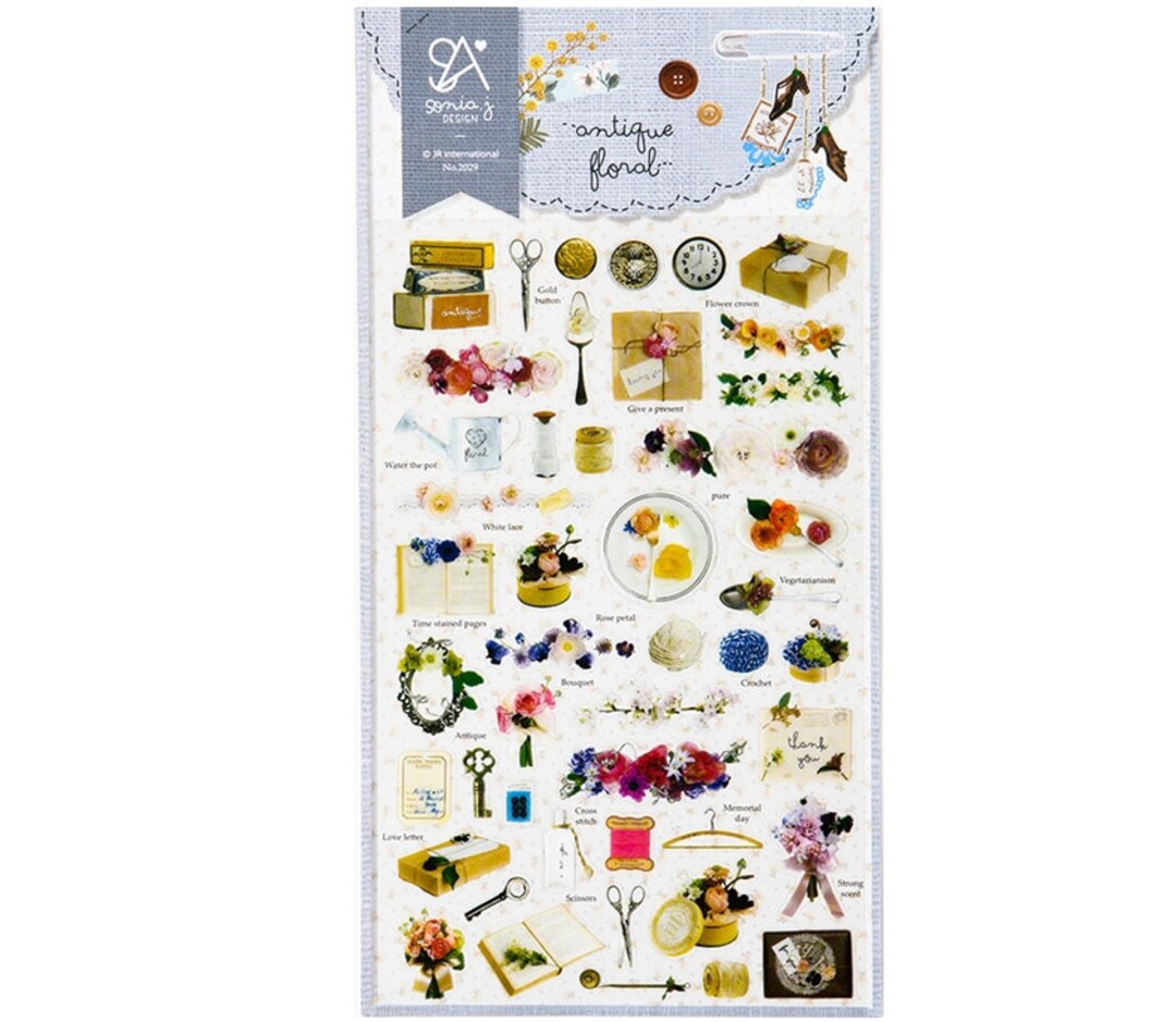 Floral Planner Stickers antique Flower / Flower Stickers / Stationery ...