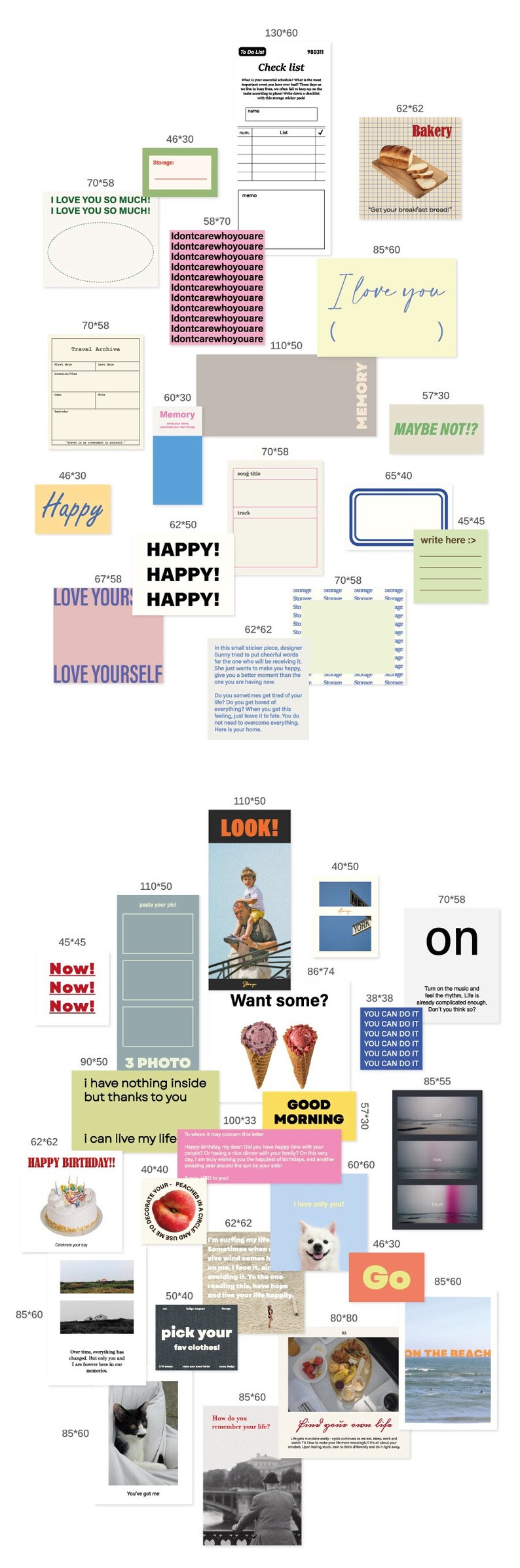 Point Sticker Pack_40sheets / Sticker Pack / Removable - Etsy