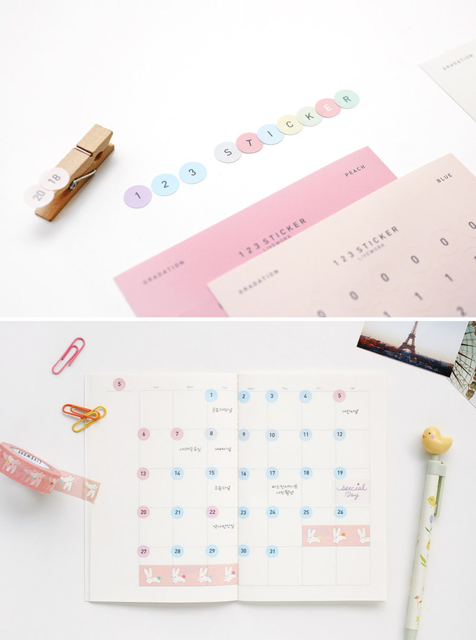 Pastel Number Stickers / Number Sticker / Letters Stickers / | Etsy