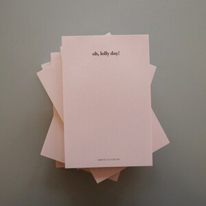 Simple Pink Notepad / Notepad / Notepads / Memo Pad / Bookmark / Index ...