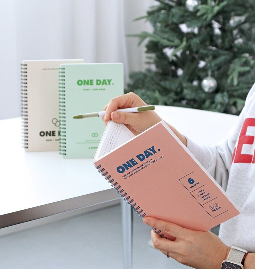 Daily Planner W Cash Book _6 Months 3colors / Monthly Planner / Journal ...