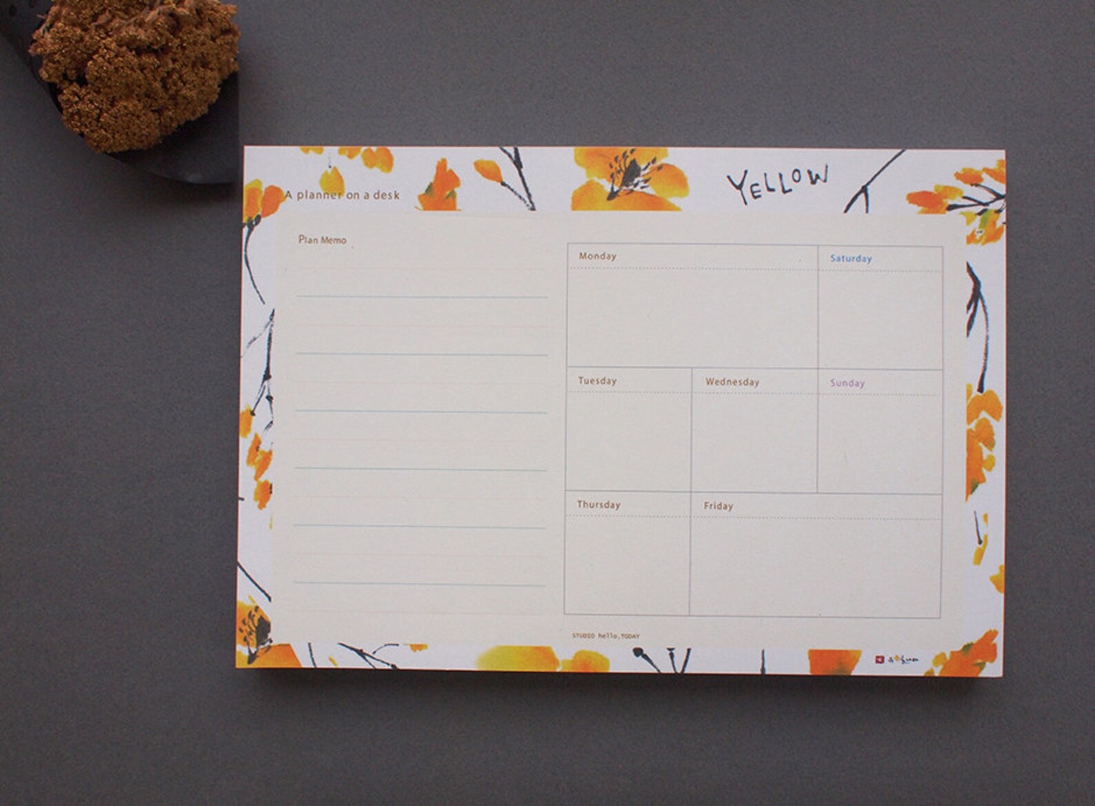 Floral Weekly Planner Notepad / Memo Pad / Planner / Bullet | Etsy