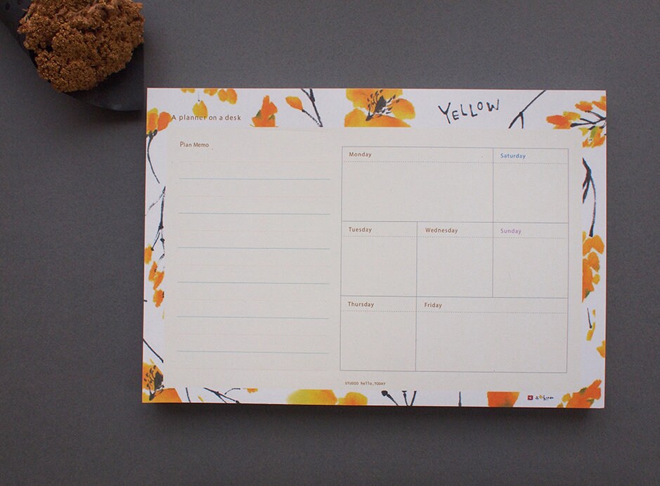 Floral Weekly Planner Notepad / Memo Pad / Planner / Bullet | Etsy