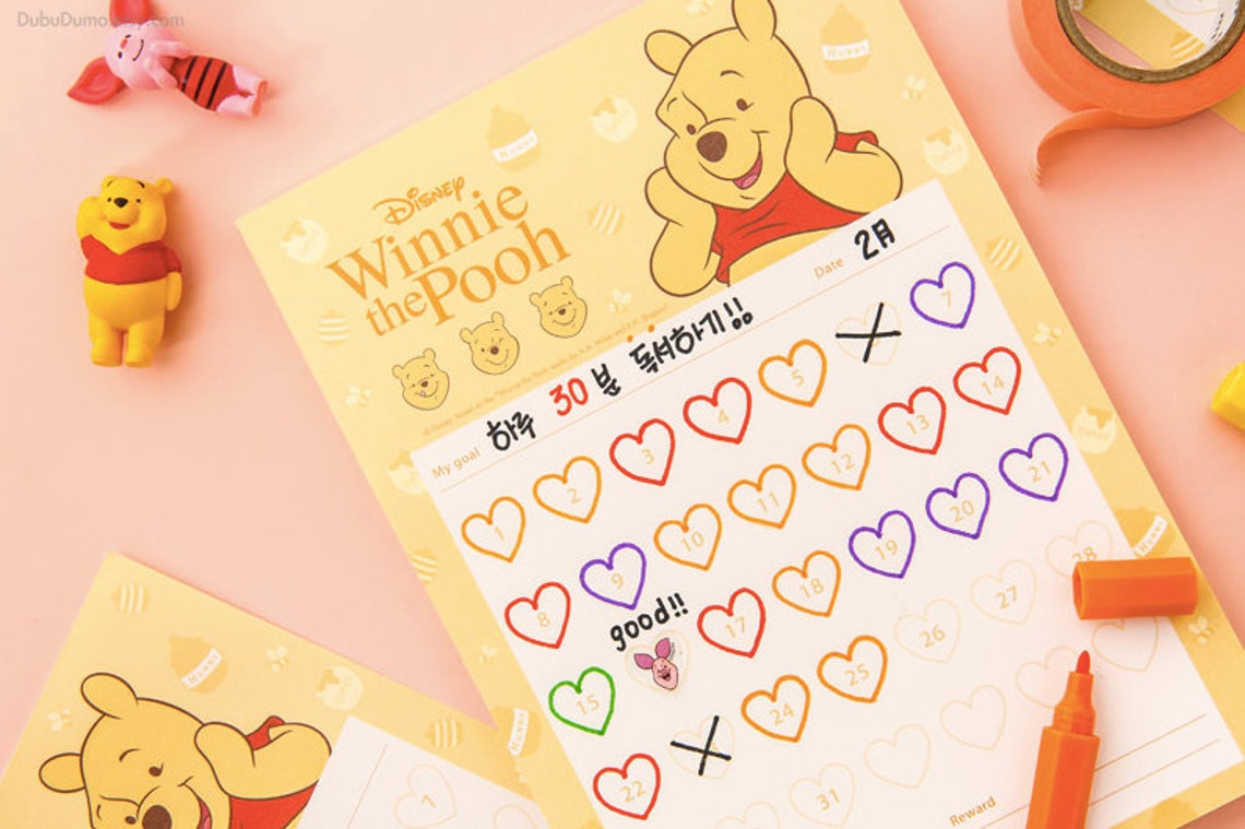 DISNEY Monthly Goal Tracker Notepad / Habit Tracker Memo Pad / | Etsy