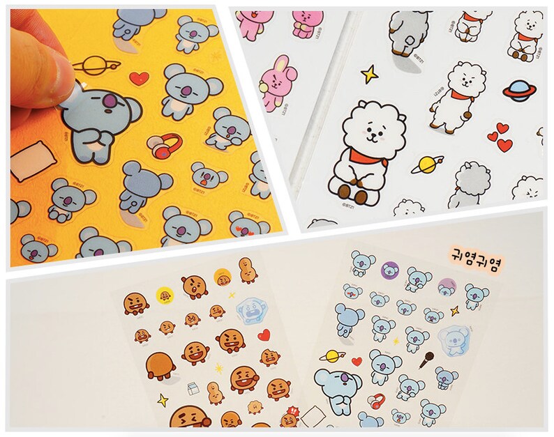 BT21 Planner Stickers / BTS Clear Stickers / Scrapbooking / | Etsy