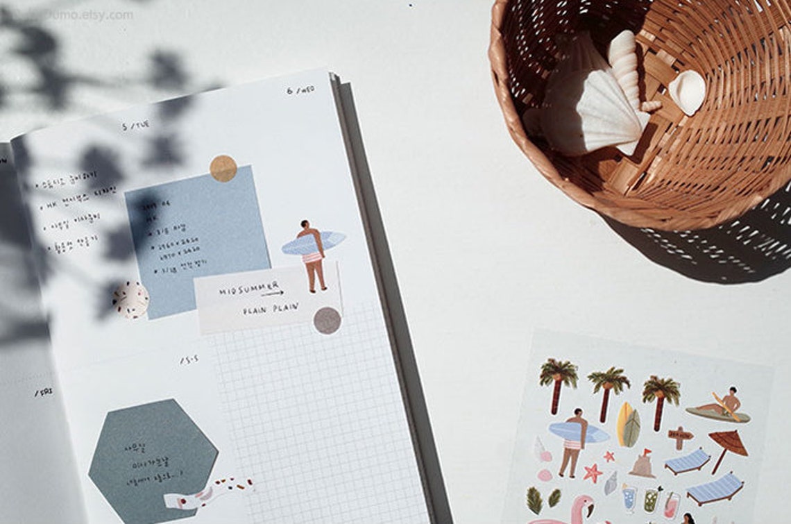 Planner Sticker midsummer / Stationery / Diary Stickers / | Etsy