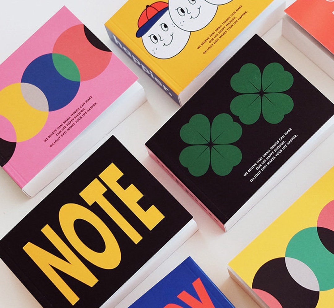 Blank Handy Notebook 4types / Plain Handy Notebook / Squared Notebook ...