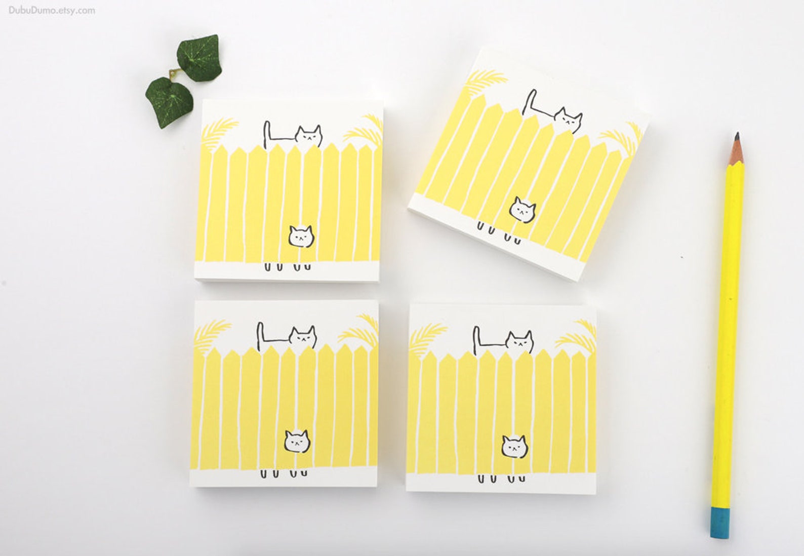 CAT Notepads / Kitty Notepad / Yellow Memo Pad / Scrapbooking | Etsy