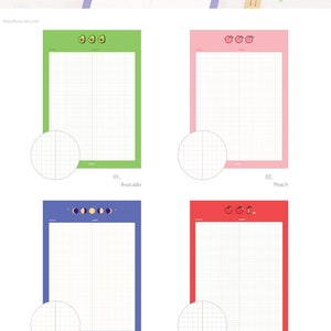 B5 Grid Notepads 6types / Simple Notepad / Big Memo Pad / Sticky Notes ...