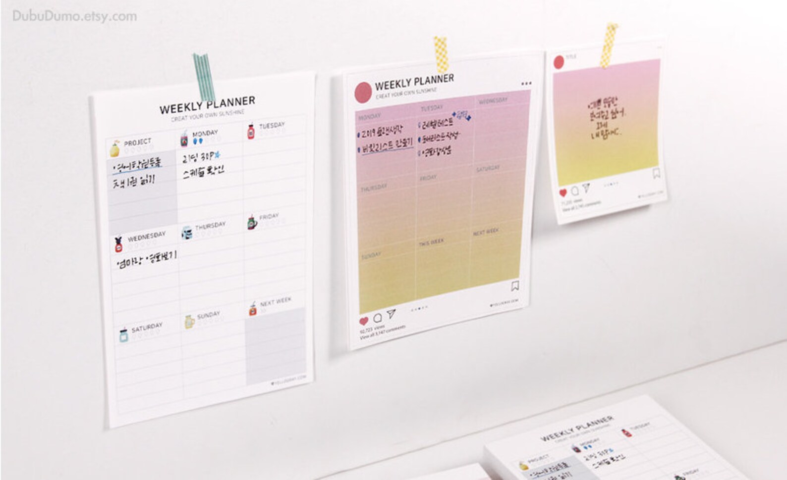 Weekly Planner Notepad / Weekly Plan Memo Pad / Notepads / - Etsy