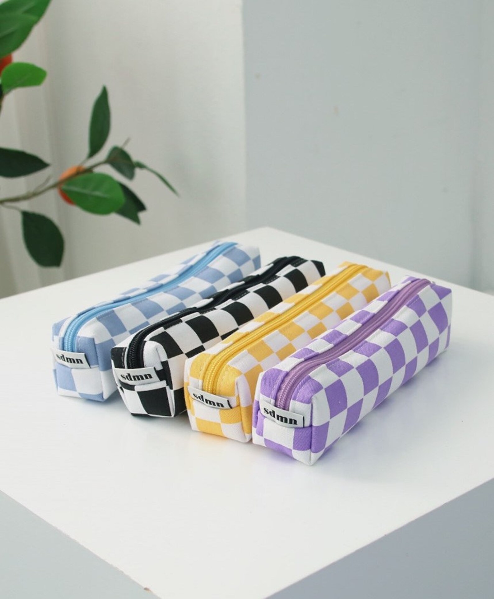 Checkerboard Pencil Case 4colors / Pen Case / Pencil Pouch / - Etsy