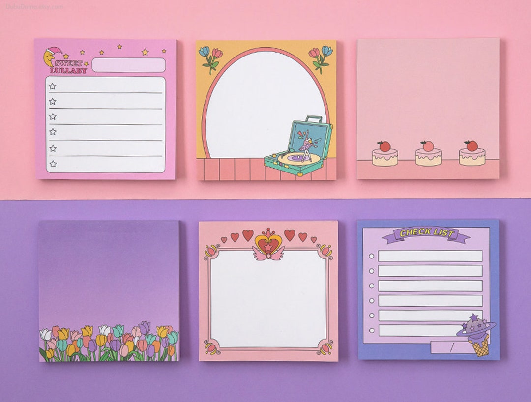 Colorful Memo Pad 6types / 100sheets / Notepads / Memo Pad / - Etsy